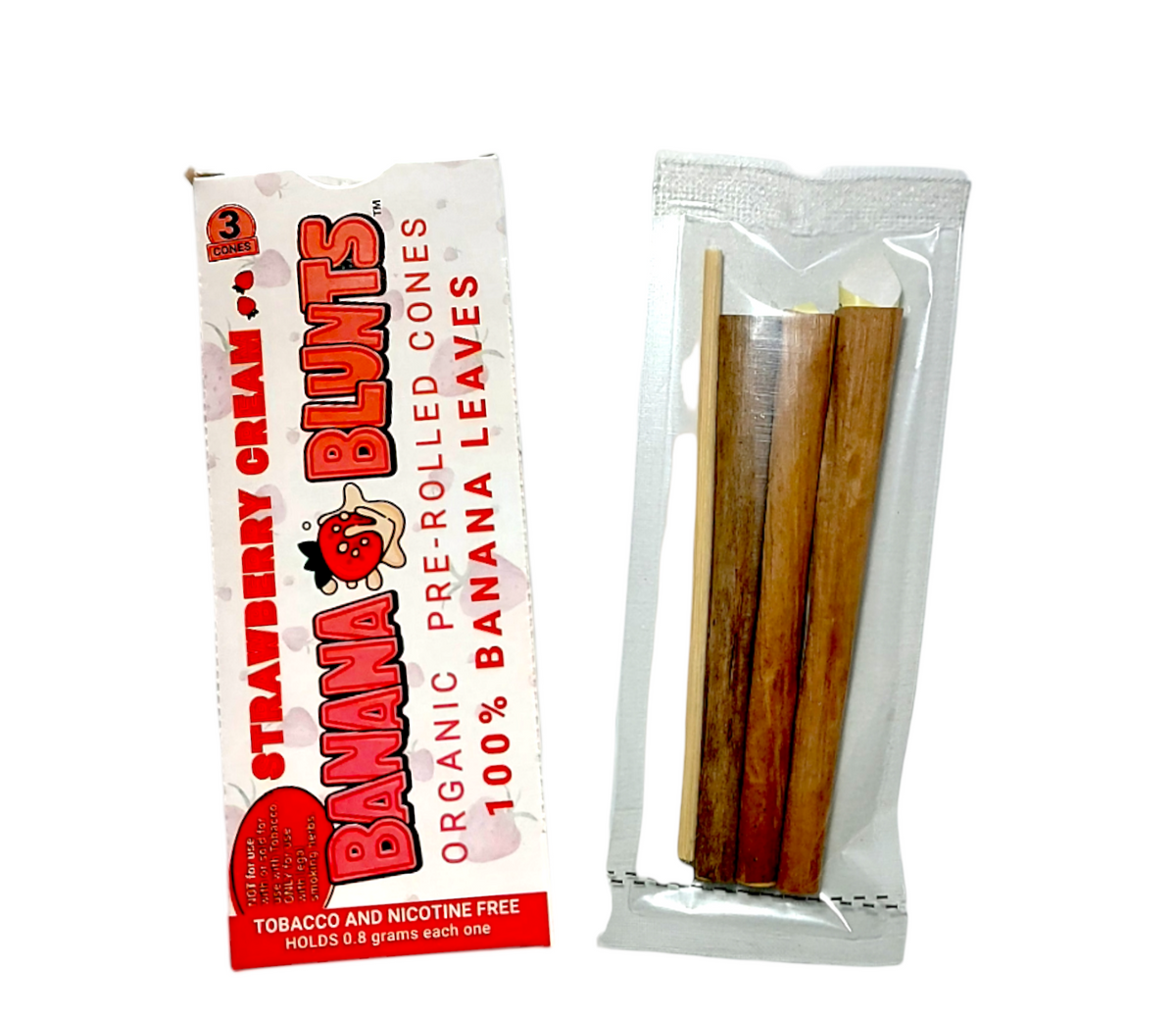 Banana Blunts Organic Pre-Rolled Cones (3 Per Pack) – The Smoke Asylum