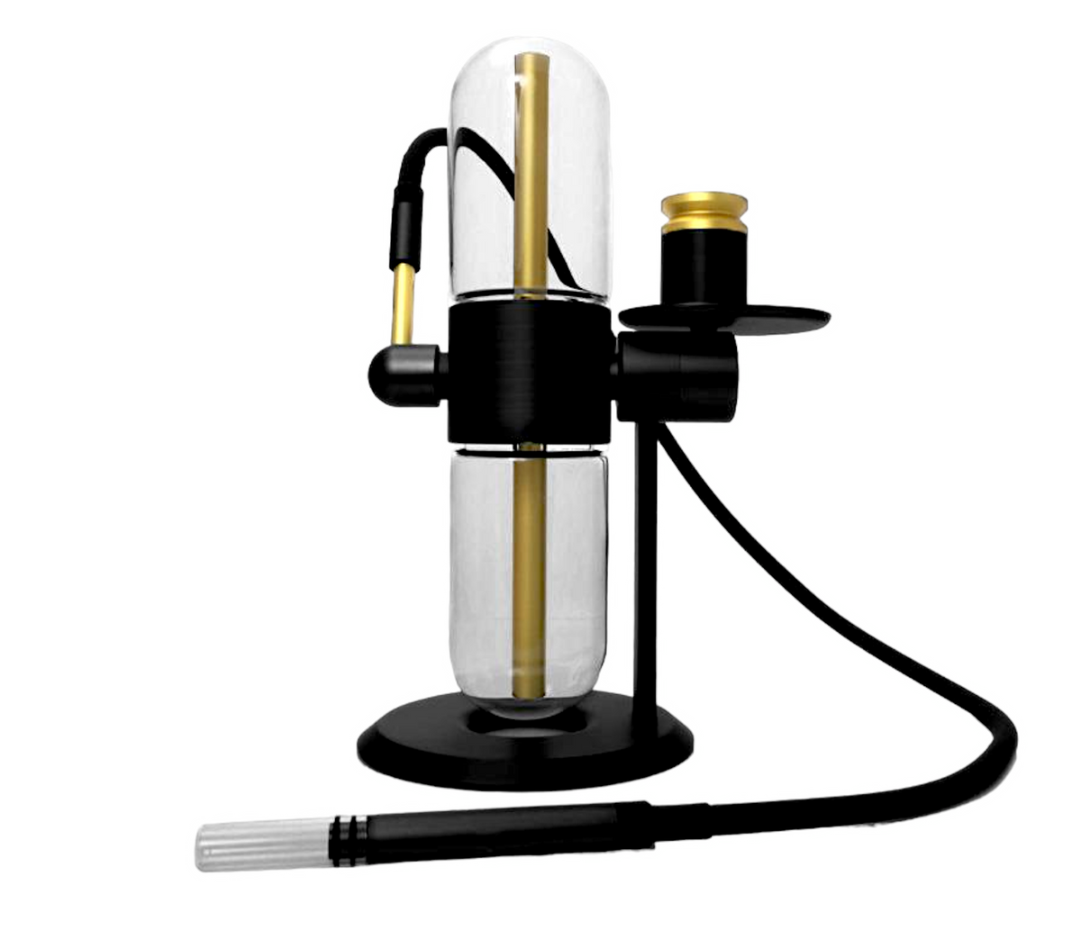 Black & Gold "Pleasure Pill" 40cm Gravity Waterpipe – The Smoke Asylum