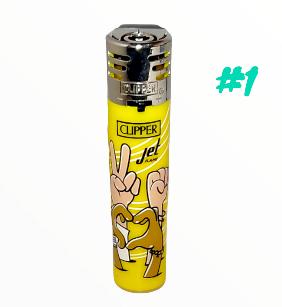 Clipper Jet Flame Lighter 'Hippie' – The Smoke Asylum