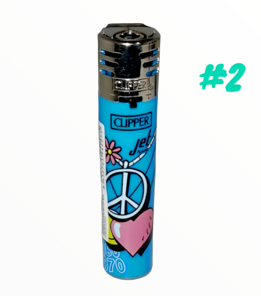 Clipper Jet Flame Lighter 'Hippie' – The Smoke Asylum